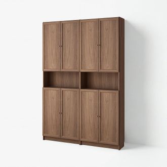 IKEA BILLY / OXBERG B&uuml;cherregal mit Aufsatz/T&uuml;ren
