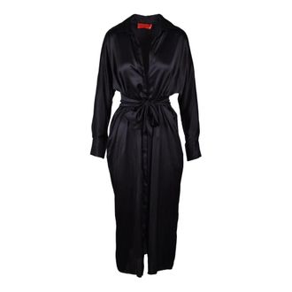 Wild Cashmere Seidenmischkleid - - Dresses - Damen - Schwarzk - S