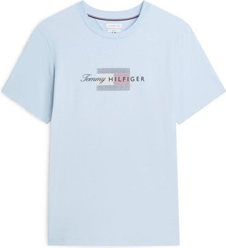 Tommy Hilfiger T-Shirt aus Baumwolle mit Label-Print, Regular Fit in