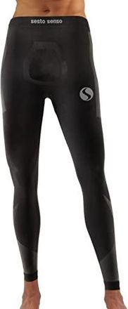 Sesto Senso sous-vêtement pour Homme Long Pantalon de Sport Compression Thermoactifs L/XL Noir Black