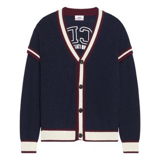 GCDS Gestreifter Knopfcardigan - - Knitwear - Herren - Blau - XL