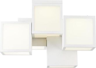 Brilliant lampe, plafonnier led Cubix, 5 lampes blanc, m&eacute;tal / plastique, 1x 40W led int&eacute;gr&eacute;, (4000lm, 3000K), a