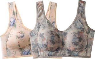 Generic Dentelle forte force de soutien pour femme, bretelles r&eacute;glables, couverture compl&egrave;te, soutien-gorge confortable sans armature, soutien-gorge sans arma