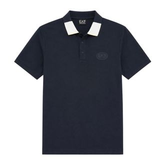 Emporio Armani Emporio Armani Ea7, Homme, Tops, Bleu, Taille: S Polo en jersey