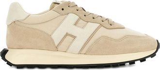 Hogan Homme, Chaussures, Beige, Taille: 44 1/2 EU Baskets H601 avec logo