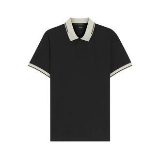 HUGO BOSS Polo-Shirt mit Kontraststreifen - - Tops - Herren - Schwarzk - M