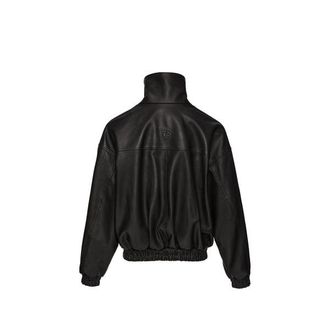 Magda Butrym Veste &agrave; double col en cuir de mouton