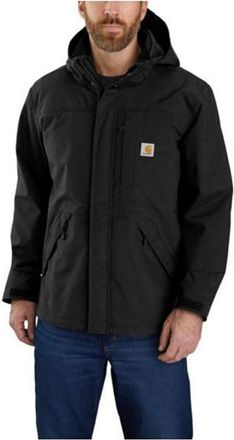 Carhartt Work in Progress Herren Rockford Jacke mit wasserdichte, atmungsaktive Regenjacke Arbeits-Jacket, Black Gr. XXL