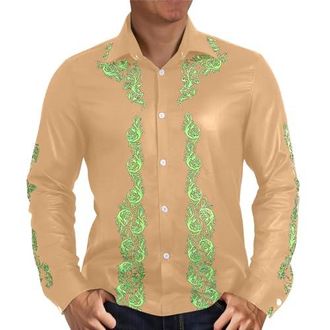 Generic T-shirt pour homme - Motif r&eacute;tro europ&eacute;en occidental - Imprim&eacute; - D&eacute;contract&eacute; - Confortable - Tendance - Commerce ext&eacute;rieur - Entreprise - Revers - Che