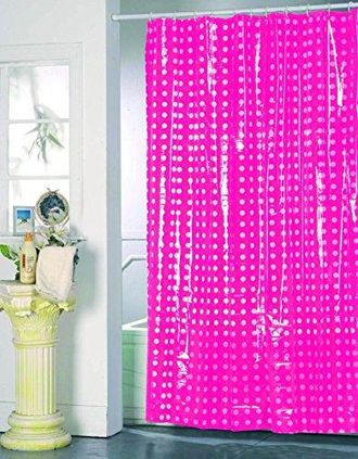 MSV Rideau de Douche, en PVC, Revêtement antibactérien, 100% Vinyle, Design Moderne, Anneaux Inclus, Revêtement antibactérien et Hydrofuge, Lavable à 40°c