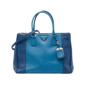 Prada Sac fourre-tout Galleria Saffiano Lux doccasion - Femme - Pre-owned - Bleu - Taille: ONE Size