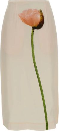 Simone Rocha Femme, Jupes, Beige, Taille: 36 FR Midi Skirts