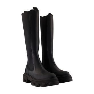 Ganni Womens Chelsea Boot Black Plastic