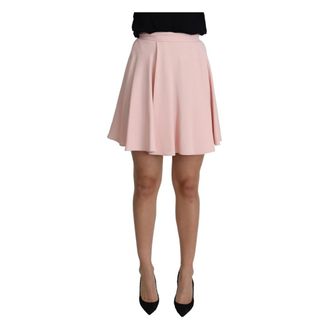 Dolce & Gabbana Rosa Tuck Pleat Flare A-line Mini Rock - - Skirts - Damen - Rosa - 2XS