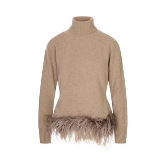 P.A.R.O.S.H. P.a.r.o.s.h., Femme, Pulls, Brun, Taille: 40 FR Col roul&eacute;s