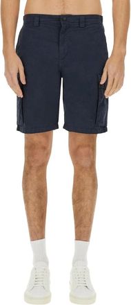 Woolrich Gabardine Cargo Shorts - Homme - Shorts - Bleu - Taille: W31