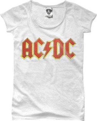 Amplified Ampercell - ACDC Logo - T-shirt Femme, Blanc - Blanc, Small
