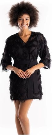 Marella Femme, Robes, Noir, Taille: 36 FR Robe Courte en Georgette