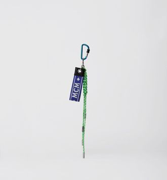 MCM Logo-Gurtband-Anh&auml;nger MULTI FABRIC