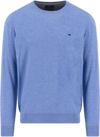 Fynch-Hatton Pullover aus Woll-Kaschmir-Mix mit Rundhalsausschnitt Crystal Blue / 4XL