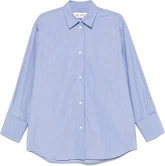 R&oacute;he Femme, Blouses et Chemises, Bleu, Taille: 36 FR Chemise Ray&eacute;e Oversize