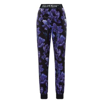 Philipp Plein Jogginghose Flowers - - Trousers - Damen - Schwarzk - S