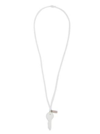 Maison Margiela collier Candle Waxed à pendentif clé - Blanc