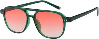 Generic Lunettes de soleil pour homme marron vert unisexe rétro lunettes de soleil pour femme UV400 accessoires dames, vert avec rose, taille unique 2026