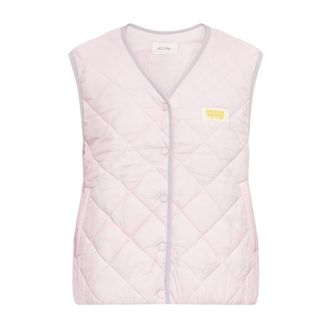 American Vintage Yupibam Quilted Vest - Femme - Vestes - Rose - Taille: 40/42 FR
