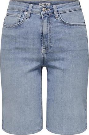 Only Onlmadison Blush Hw Shorts DNM Cro Noos, Bleu Jeans Clair, 3XL Femme