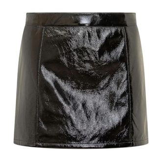 Michael Kors Patent Micro Minirock - - Skirts - Damen - Schwarzk - XS