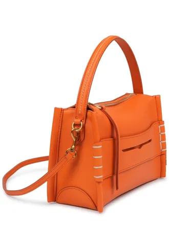 J.W.Anderson Womens Leather Handbag Loafer Orange Full-Grain Calf Handbags Hand Bags