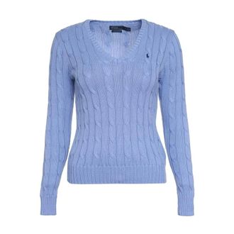 Polo Ralph Lauren Femme, Pulls, Bleu, Taille: 42 FR Pull ras du cou en maille torsad&eacute;e