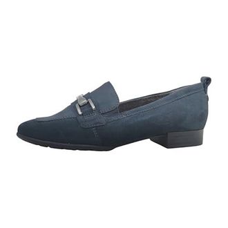 Tamaris Comfort mocassins femme sans talon cuir business confort fit, Navy Suede, 40 EU