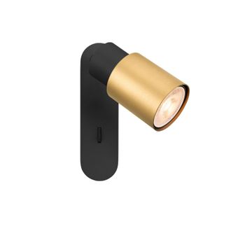 SLV PURI 2.0 TUBE, Deckenleuchte, Wandleuchte, Schwarz/Gold