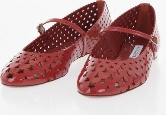 Aquazzura Mary-Jane-Ballerinas aus perforiertem Leder in Herzform AMOUROSE Aquazzura