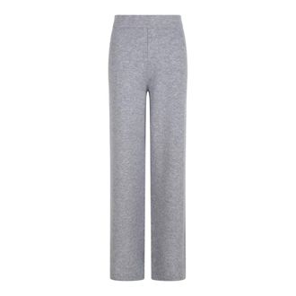 Max Mara Graue Wide-Leg Strickhose - - Trousers - Damen - Grau - L