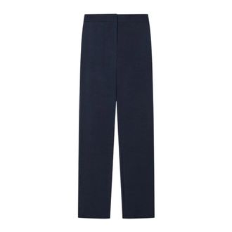 Emporio Armani Straight Hosen in Washed Twill - - Trousers - Damen - Blau - S