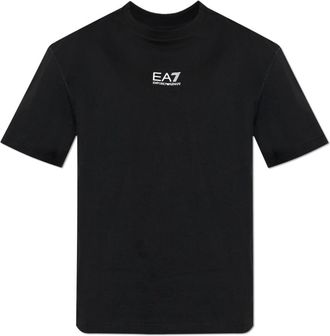 Emporio Armani Emporio Armani Ea7, Homme, Tops, Noir, Taille: M T-shirt en jersey de coton avec logo