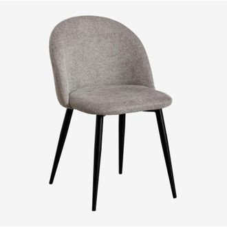 Sklum Sklum - 4er-Set Esszimmerstühle gepolstert und aus Stahl Kana Schwarz