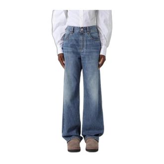 Brunello Cucinelli Jean Large - Femme - Jeans - Bleu - Taille: 42 FR