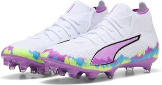 Puma Ultra Match+ Fu&szlig;ballschuhe mit festem Boden f&uuml;r Damen (Wei&szlig;/Violett)
