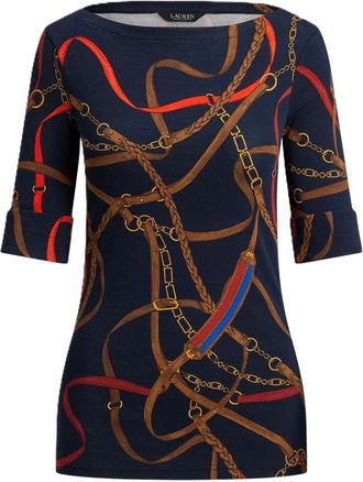 Ralph Lauren Femme, Tops, Multicolore, Taille: 42 FR Judy Mid Sleeve T-Shirt