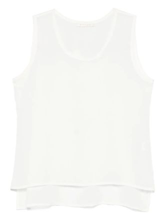 Maurizio haut en soie à fleurs - Blanc