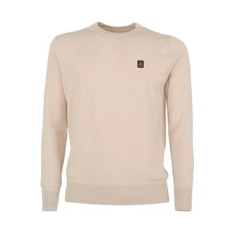 RefrigiWear Homme, Pulls, Beige, Taille: XL Pull en laine &agrave; col rond