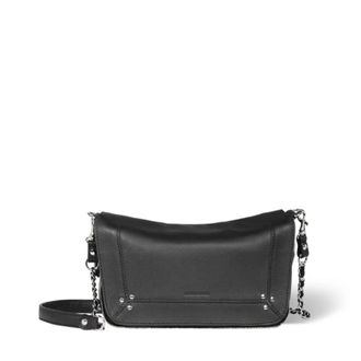 Jerome Dreyfuss Schwarze Leder-Schultertasche mit Kette - - Bags - Damen - Schwarzk - ONE SIZE