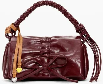 Desigual Petit sac &agrave; main brillant avec noeud - Rouge