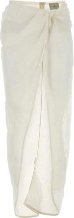 Le Kasha Femme, Jupes, Blanc, Taille: 38 FR Qaraya Linen Skirt