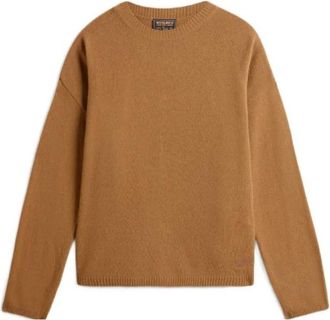 Woolrich Pull &agrave; col rond - Femme - Pulls - Brun - Taille: 38 FR