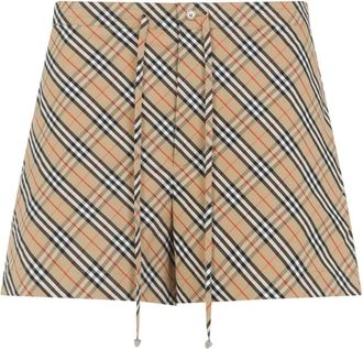 Burberry Femme, Shorts, Multicolore, Taille: 36 FR Check Pleated Mini Skirt